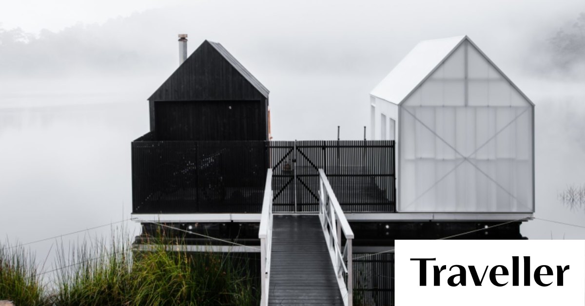 Floating sauna opens at Lake Derby in Tasmania