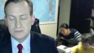 Professor Robert E. Kelly's live BBC interview interrupted by children