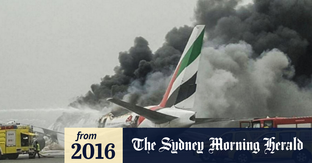 Emirates flight crash-lands at Dubai airport
