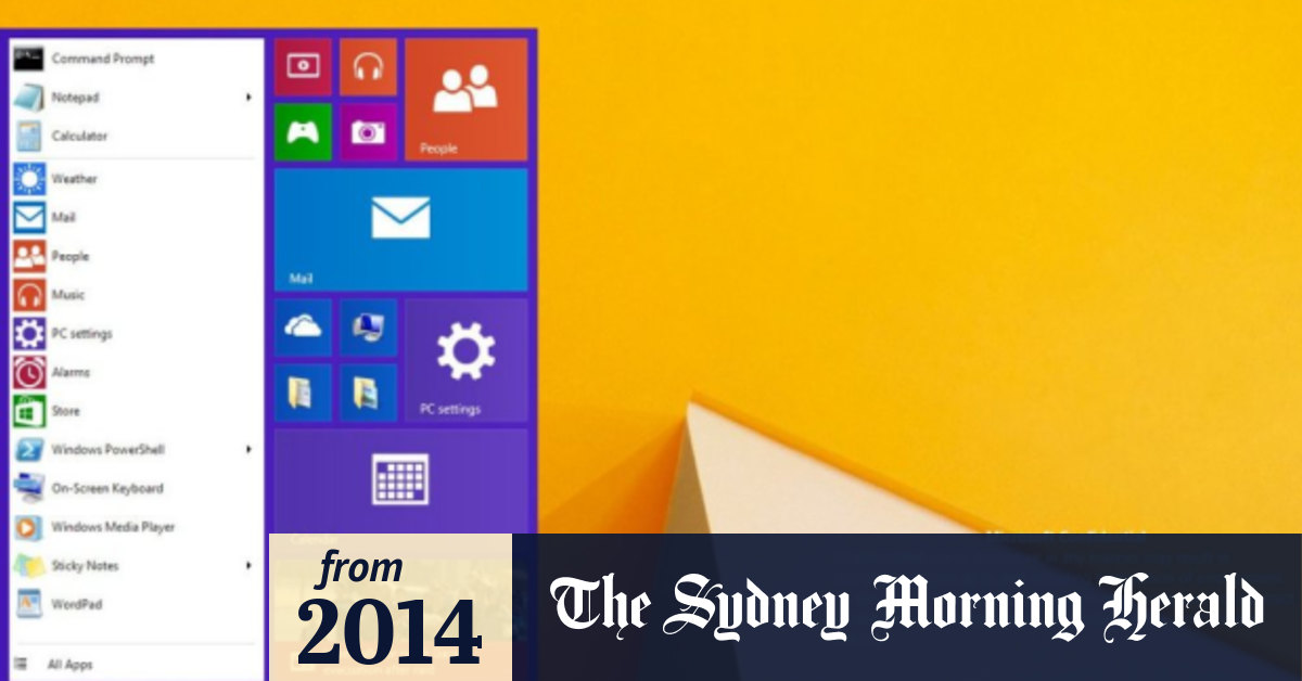 Leaked 'Windows 9' screenshot shows new start menu