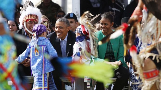 Barack Obama makes first visit to an Indian reservation as president