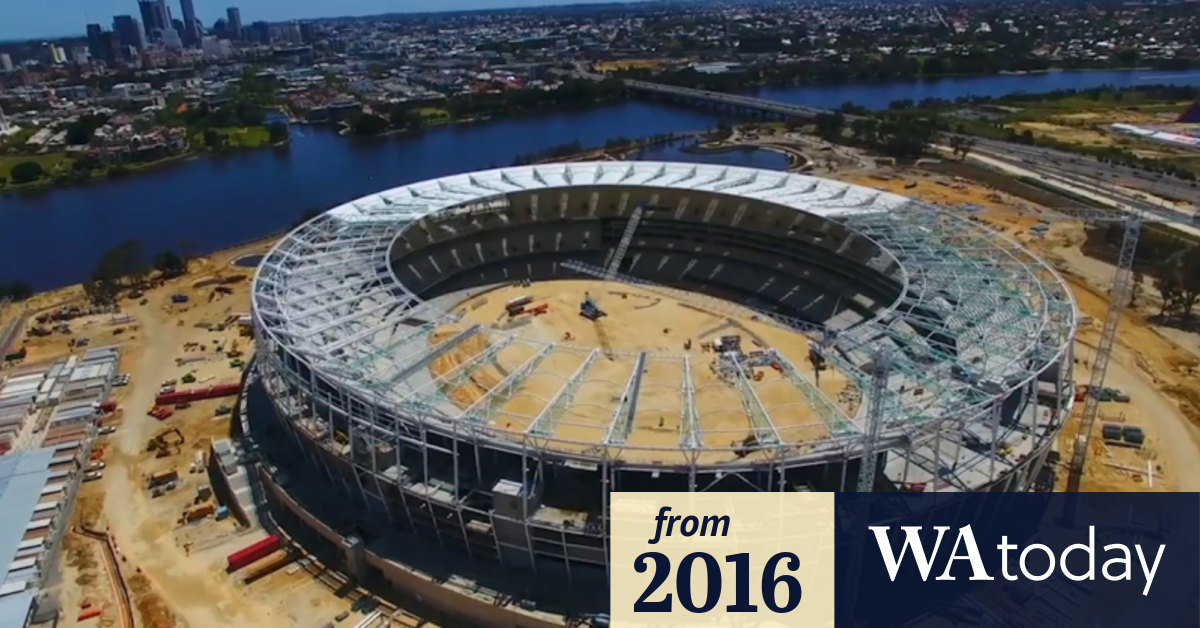 Perth man films stunning drone footage of new Perth Stadium