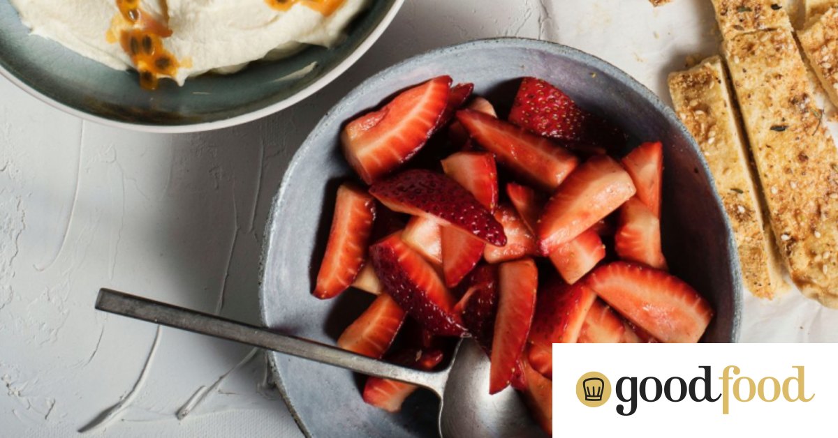 Burnt honey strawberries recipe