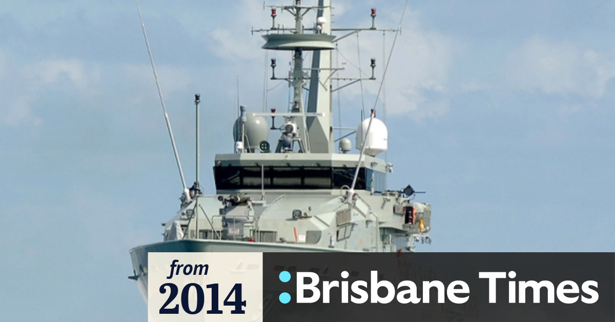 Fire crews use drones to investigate HMAS Bundaberg blaze