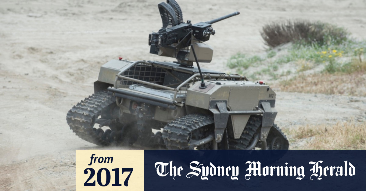 US Navy shows off new machine gun robot