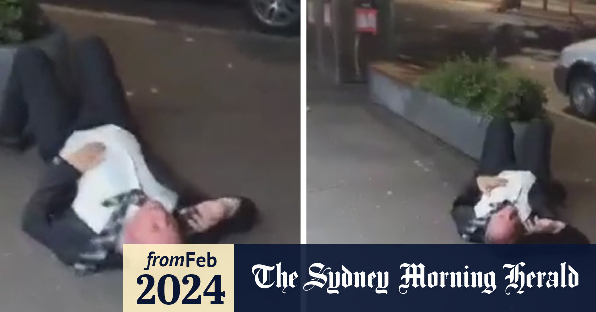 Barnaby Joyce filmed lying on Canberra street