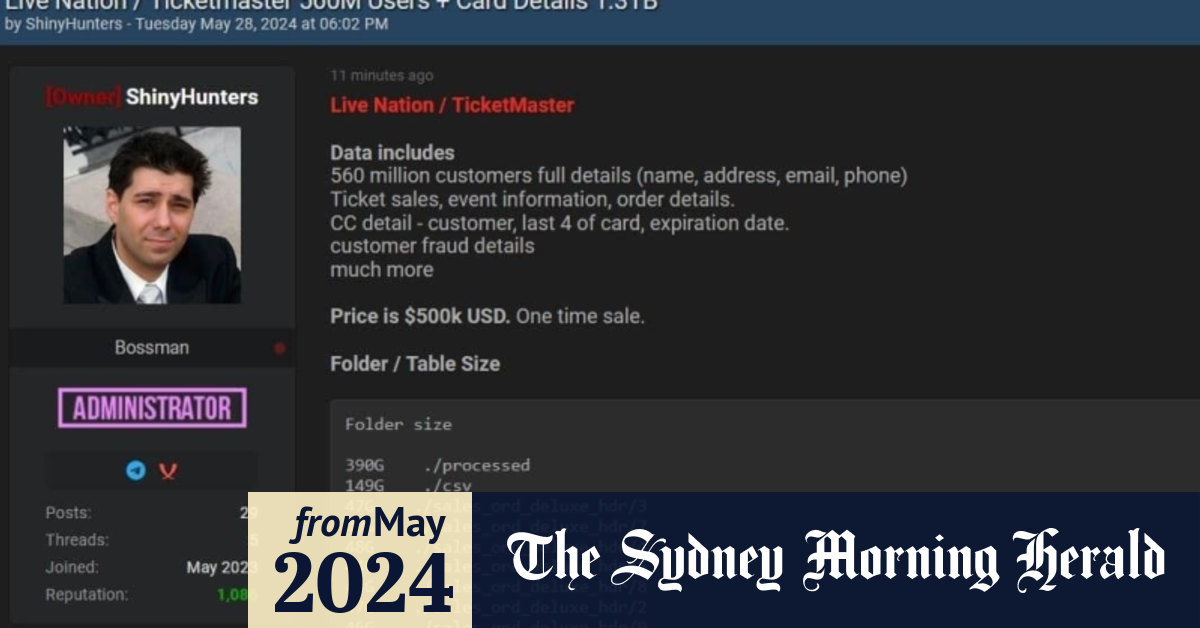Ticketmaster hack: Australians likely caught up in suspected breach