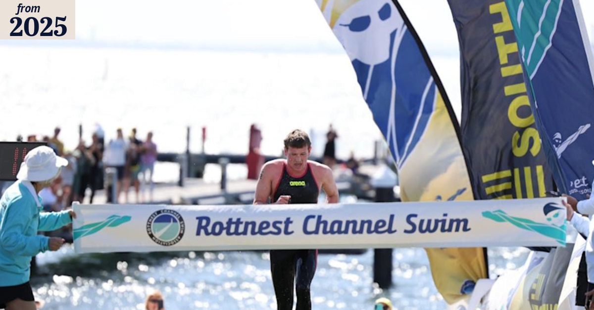Perth swimmer Max Coten first to reach shore in annual Rottnest swim