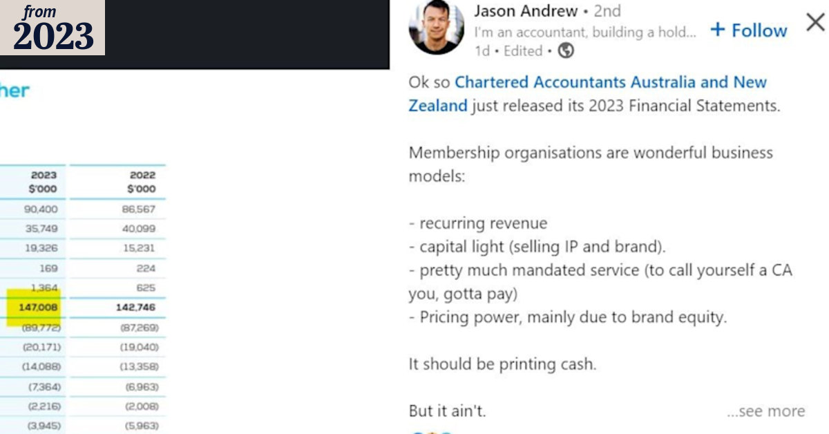 Accountants group’s $13 million loss has members seeing red