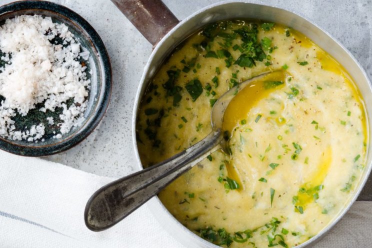 how to cook polenta with chicken stock