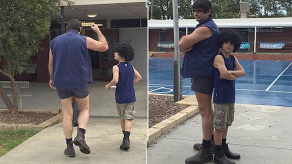 'Spud King' Tony Galati meets Attadale schoolboy, donating $1000