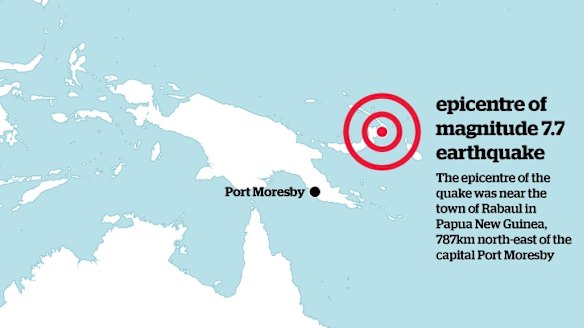 Major 7.5 earthquake strikes off Papua New Guinea, tsunami warning issued