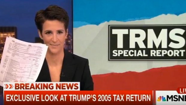 White House releases Donald Trump's 2005 tax returns ahead of MSNBC ...