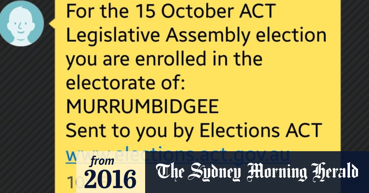 ACT election: Commission sends text messages to remind voters