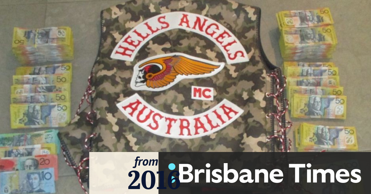 Queensland Police seize nearly $160,000 in cash in 'Hells Angel' raid