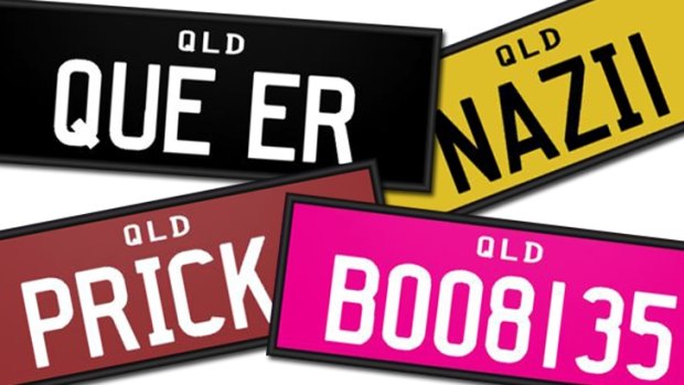 Queensland number plates dance a fine line of decency