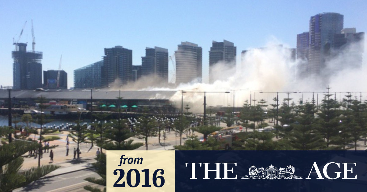 Fireys put out Docklands blaze after asbestos found in burning pub's roof