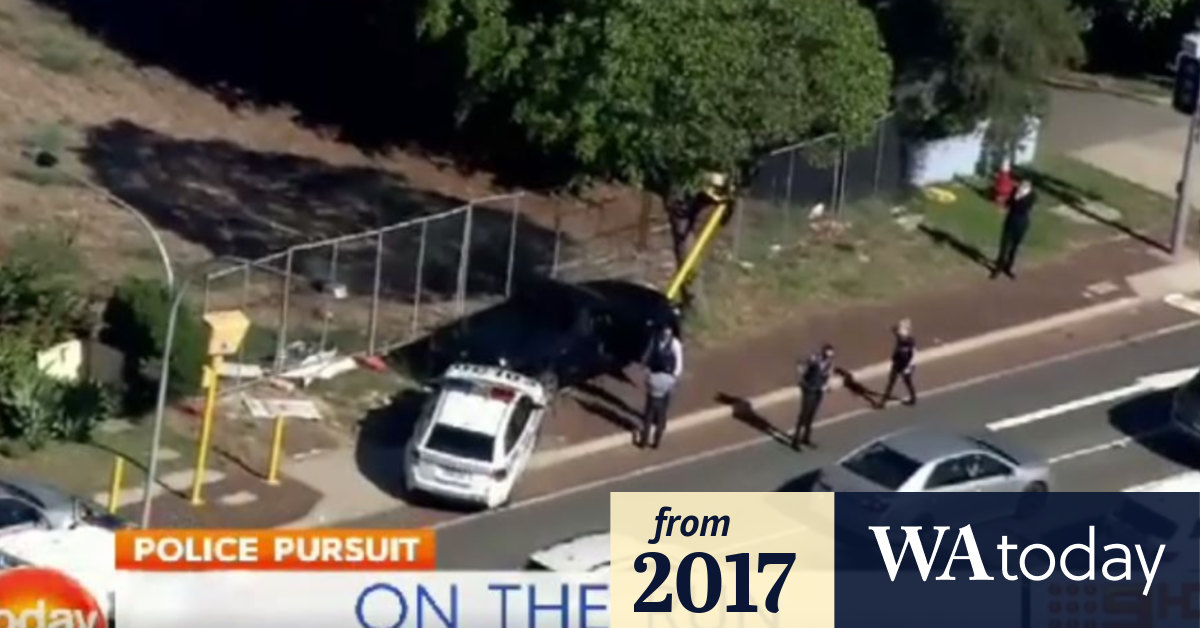 Police pursuit through Perth ends in speed camera collision