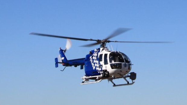 Police chopper targeted with laser pointer