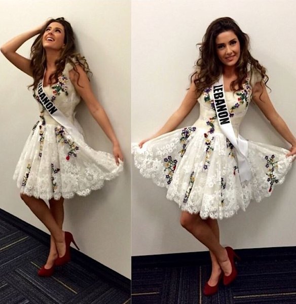 Israeli beauty queen's selfie with Miss Lebanon during Miss Universe ...
