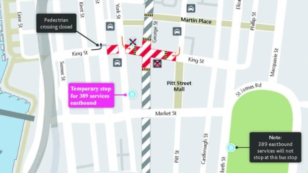Major intersection set to close for the weekend in Sydney CBD