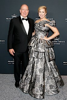 Prince Albert walks the red carpet with daughter Jazmin Grace Grimaldi ...