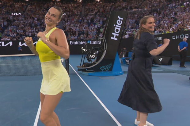 Australian Open 2025 | Aryna Sabalenka and Jelena Dokic dancing video ...