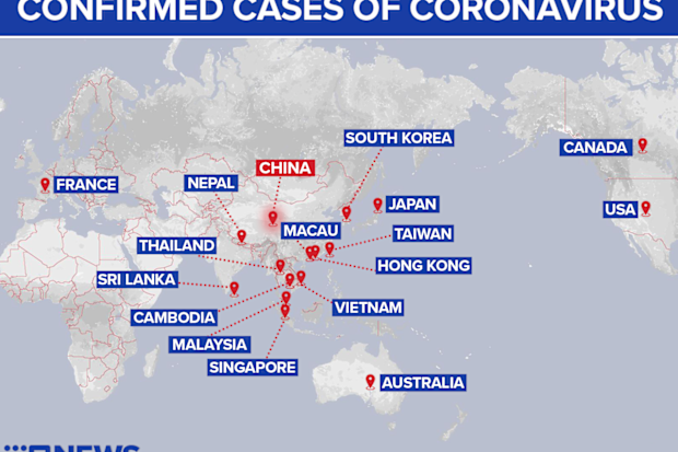 Where has coronavirus spread? Number of total cases worldwide | Nine.com.au