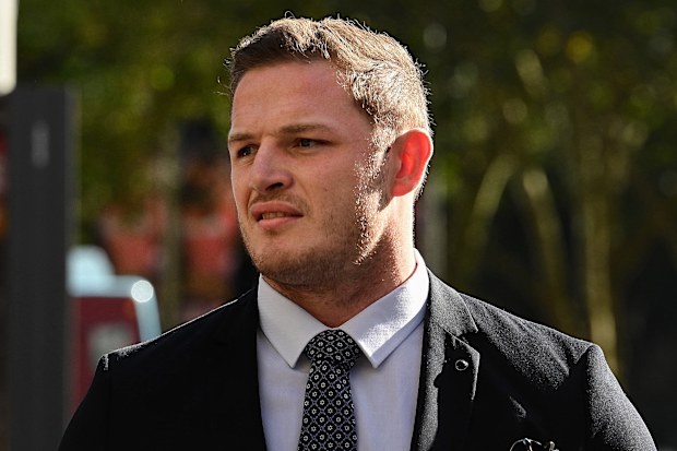Ex-NRL star George Burgess rejects touching woman's backside as she ...