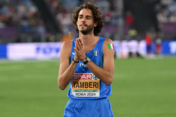Euro Championships 2024: Bearded Italian high jumper Gianmarco Tamberi ...