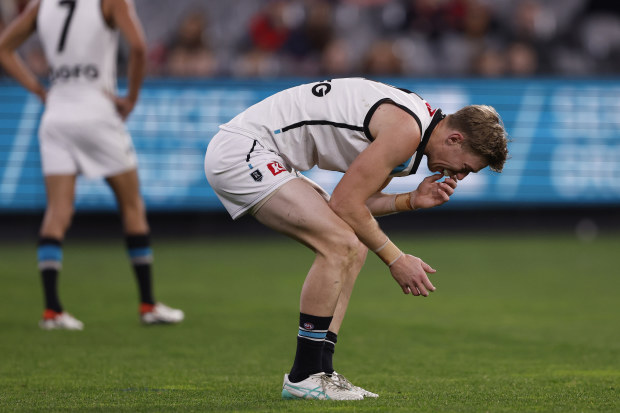 AFL News 2025: Port Adelaide forward todd Marshall ruptures achilles ...