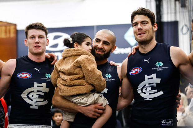 AFL News 2025: Sam Walsh hamstring injury reaction, George Hewett ...