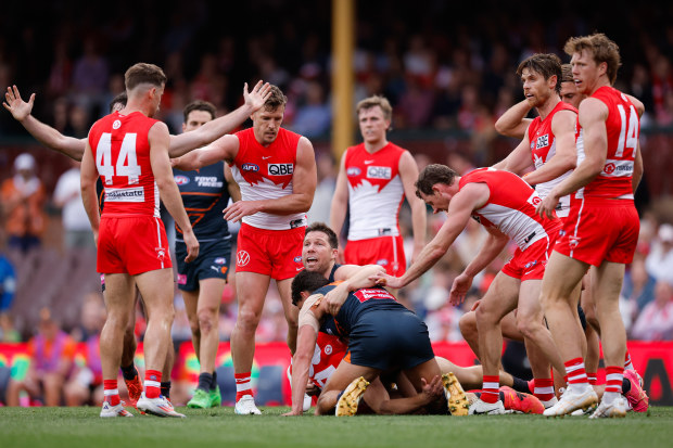 AFL News 2024: Tom Papley reveals comments to Toby Greene melee ...