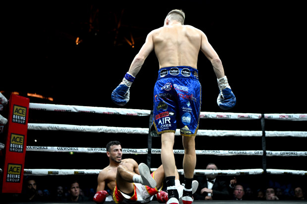 Boxing news 2025: Liam Wilson defeats Youssef Dib in Brisbane; Low blow ...