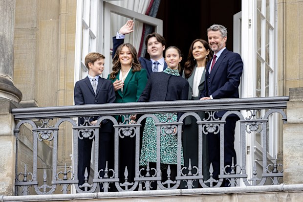 Queen Margrethe II of Denmark stands on Amalienborg Palace balcony for ...
