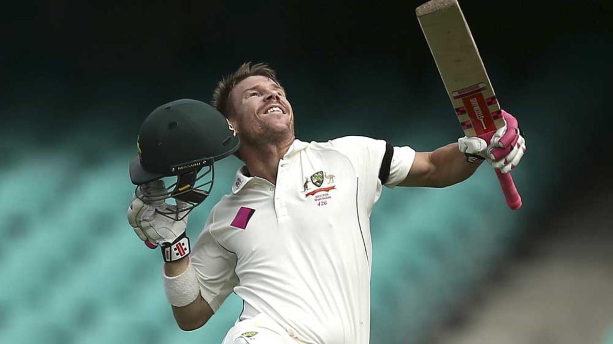 Warner scores ton, sodden SCG Test drawn