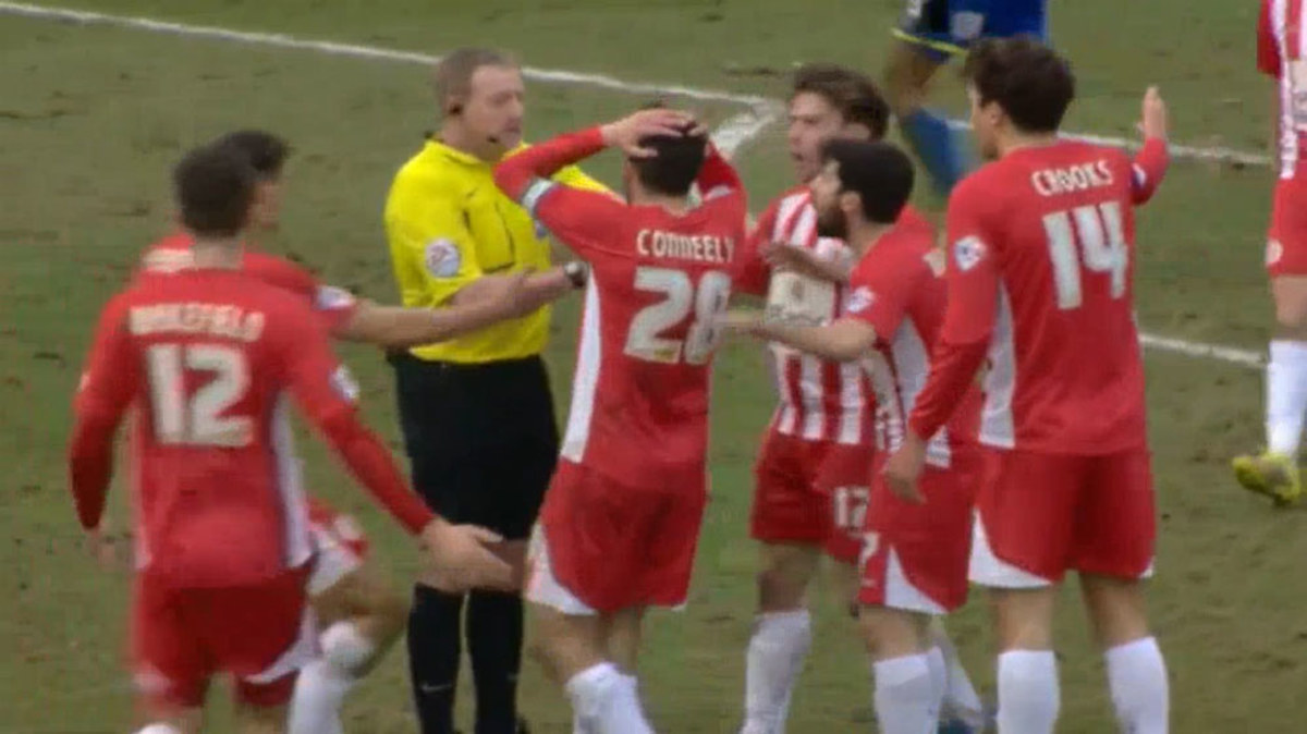 Referee blows for halftime at worst possible moment