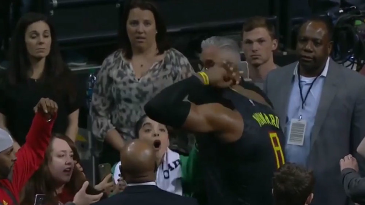 NBA player fakes giving fan his jersey