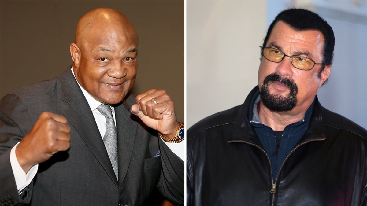 Former boxing champion George Foreman challenges Steven Seagal to a ...