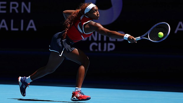 Coco Gauff of Team USA in action.