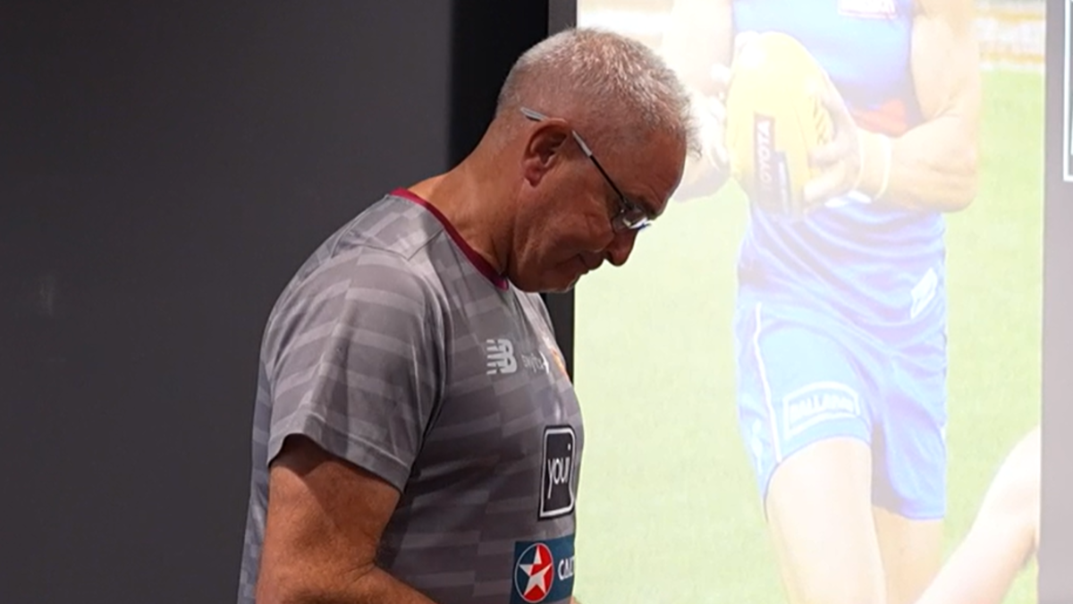 AFL News 2023: Brisbane Lions coach Chris Fagan struggles through tears ...