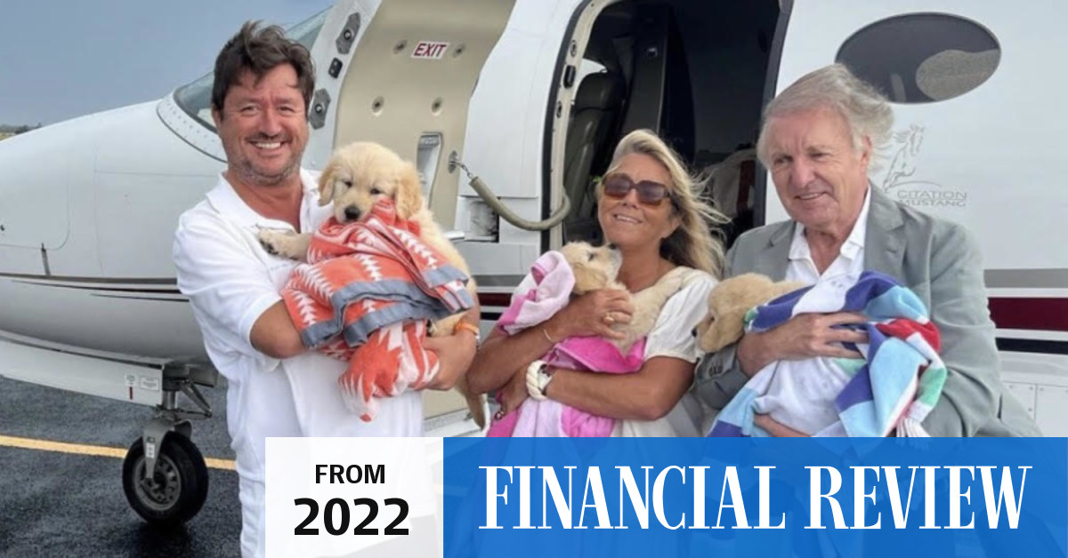 Will Vicars collects puppy... by private jet
