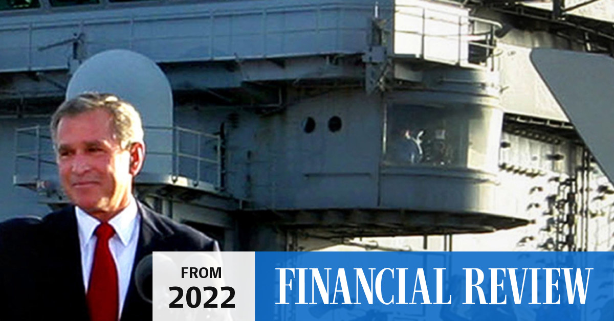 Biotech boss George Syrmalis vs George W Bush in Mission Accomplished ...