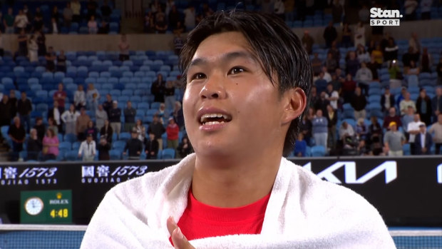 Australian Open 2025 | Learner Tien beats Daniil Medvedev, interview ...