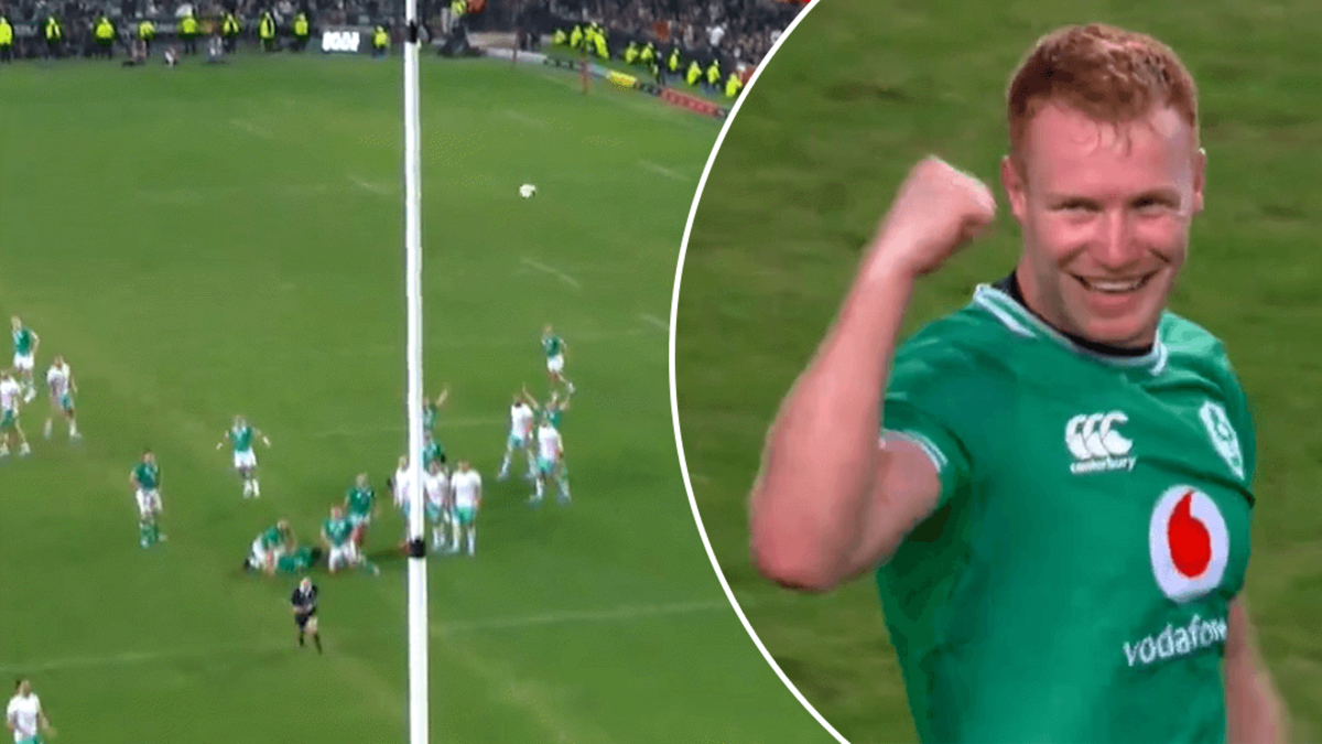 Springboks vs Ireland 2024 highlights, Ciaran Frawley drop goal video ...