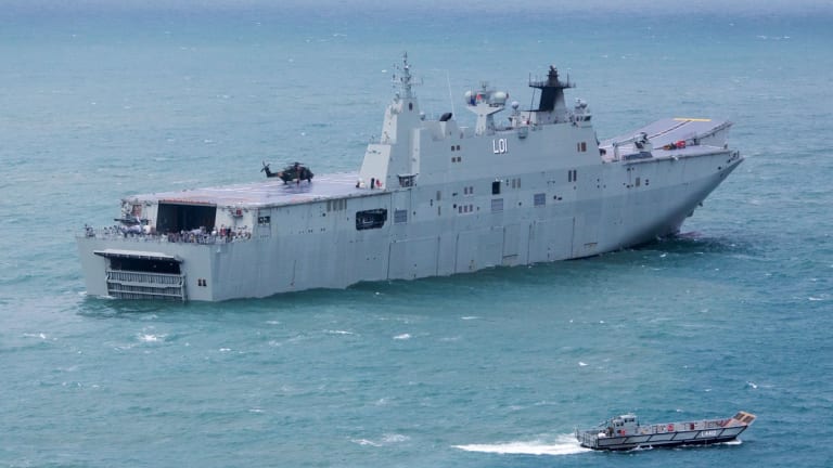 Navy's newest ship HMAS Adelaide to dock in Brisbane