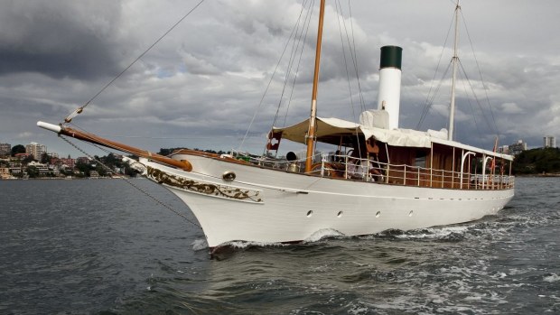 Auctioning of the luxury steam yacht Ena designed by Walter Reeks