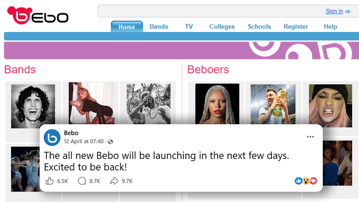 Bebo returns 2026: Social media site Bebo announces a 2026 relaunch ...