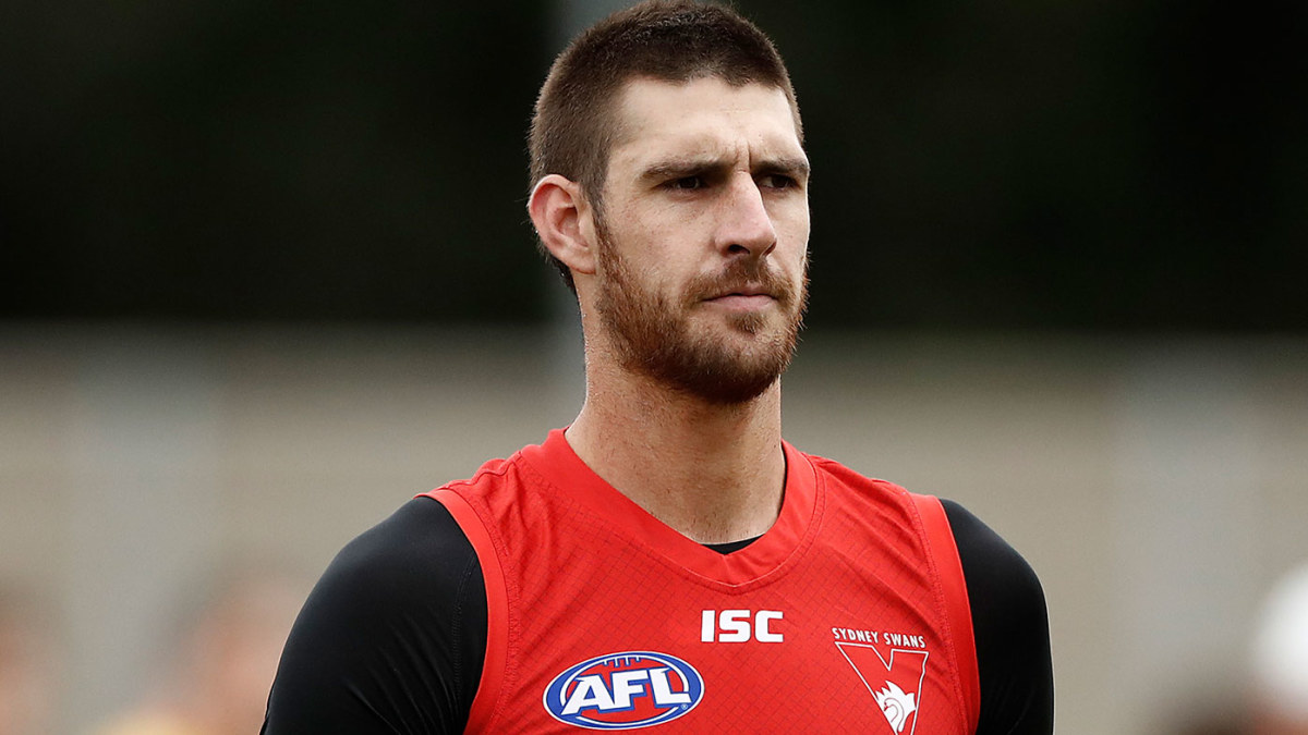 AFL: Swans Sam Naismith goes down during loss to Bulldogs