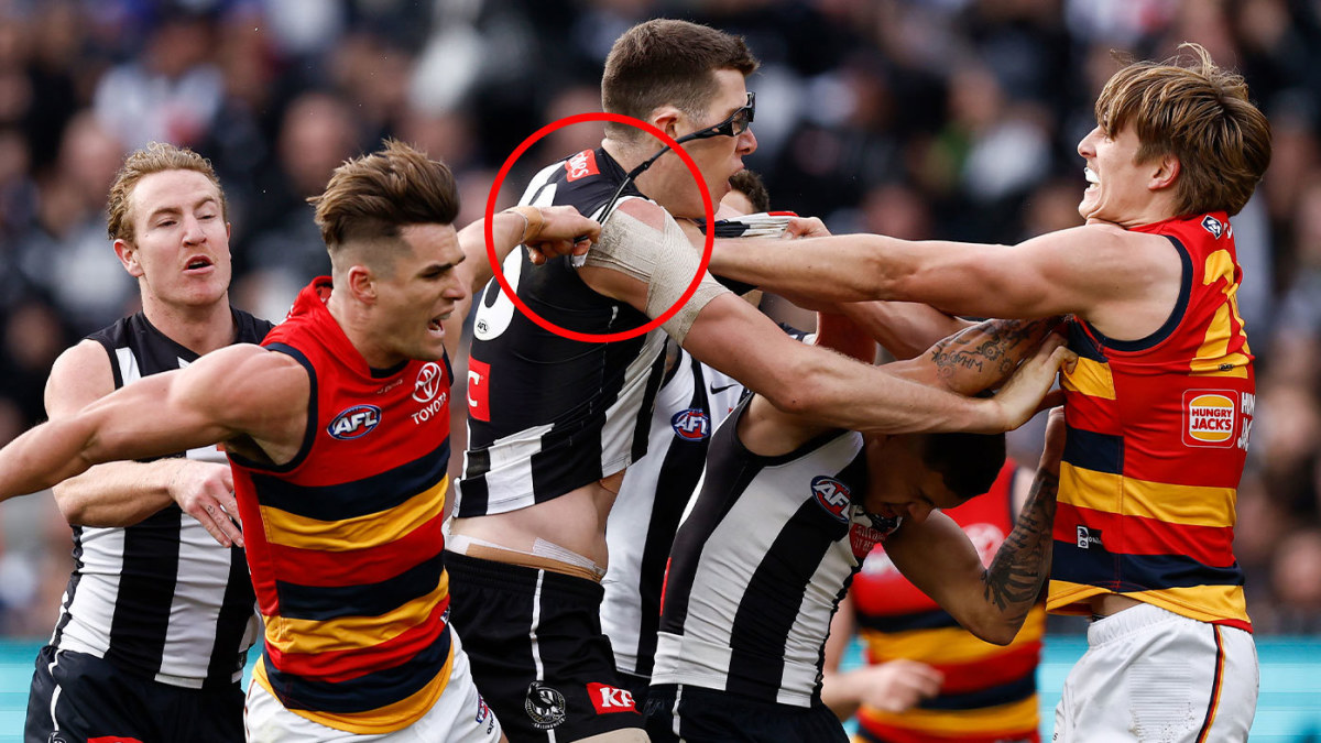 AFL news 2023: Ben Keays in hot water over taking Mason Cox goggles in ...